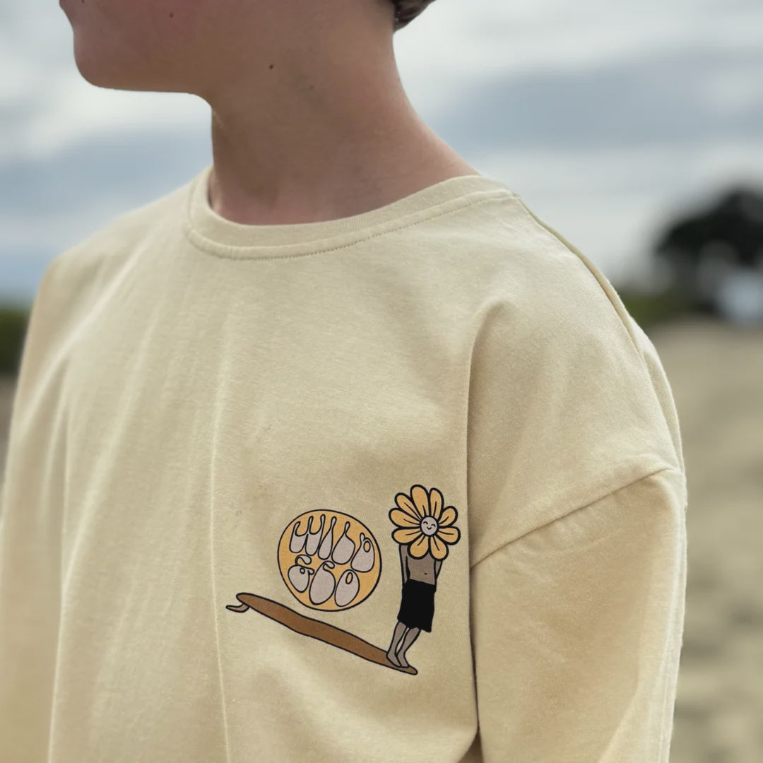 Wild & Co Wave Rider Tee - Beige – Out There Surf